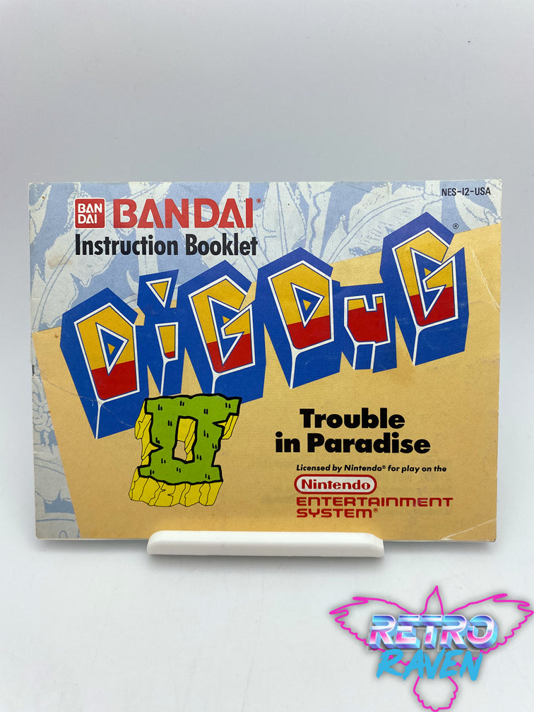 Dig Dug II: Trouble in Paradise - NES Manual – Retro Raven Games