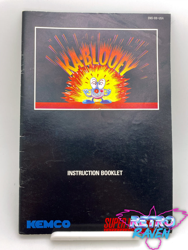 Ka-Blooey - Super Nintendo Manual – Retro Raven Games