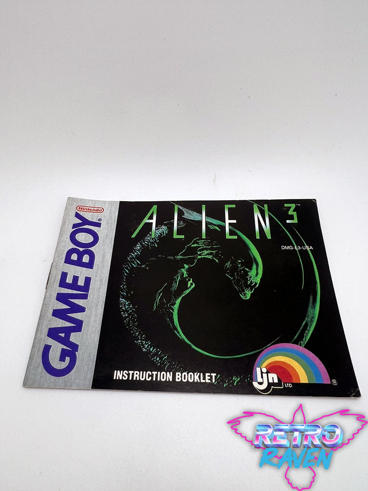 Alien^3 - Gameboy Manual – Retro Raven Games