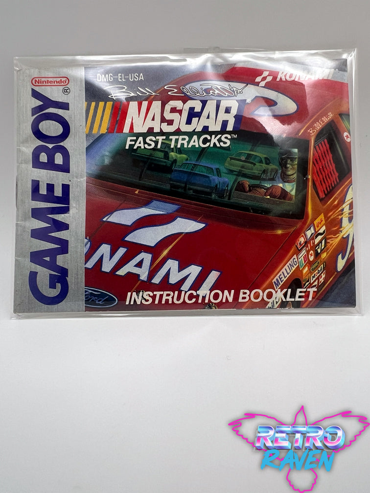 Bill Elliotts Nascar Fast Tracks - Gameboy Manual – Retro Raven Games
