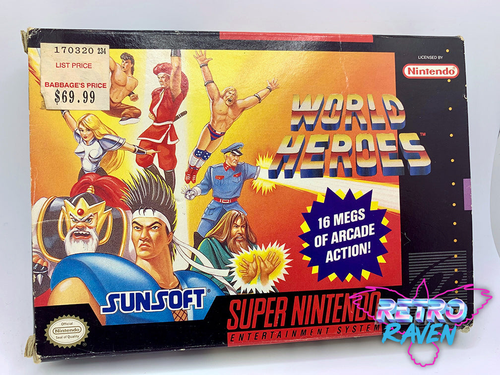 World Heroes - Super Nintendo - Complete – Retro Raven Games